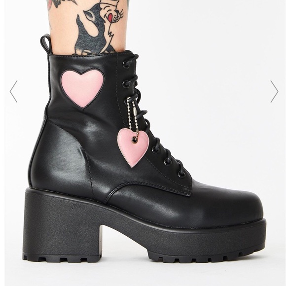 Shoes | Heart Platform Boots | Poshmark